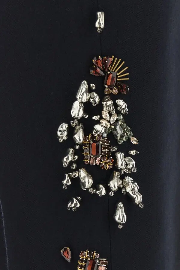 Dries Van Noten Embellished Wool Trousers