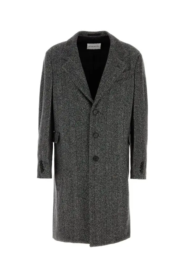 Givenchy Embroidered Wool Blend Coat