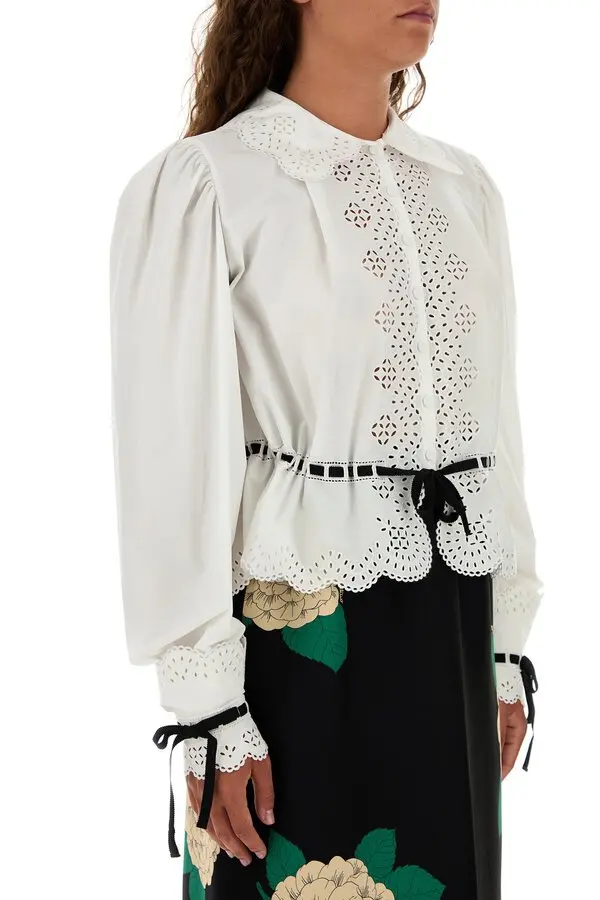 Valentino Garavani Cotton Poplin Shirt With Embroideries