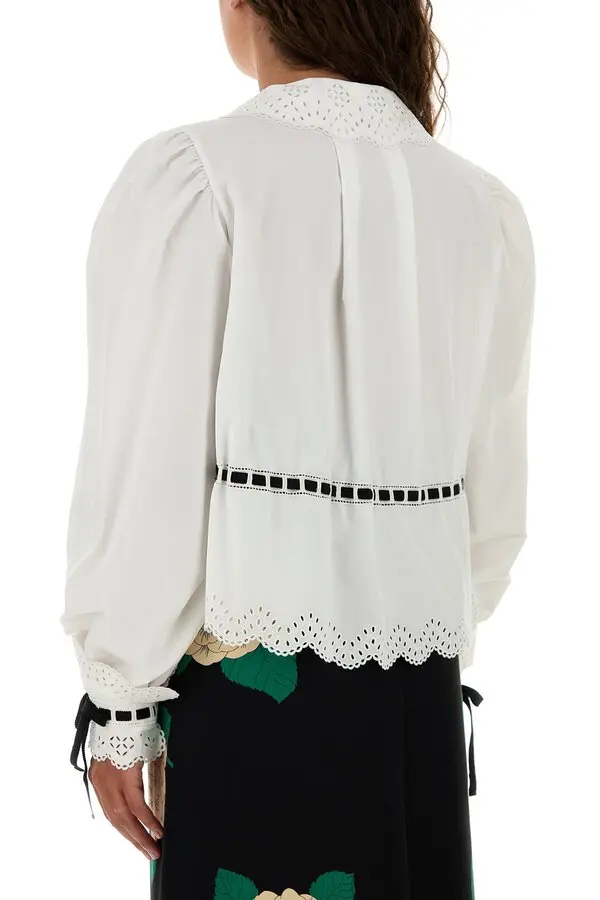 Valentino Garavani Cotton Poplin Shirt With Embroideries
