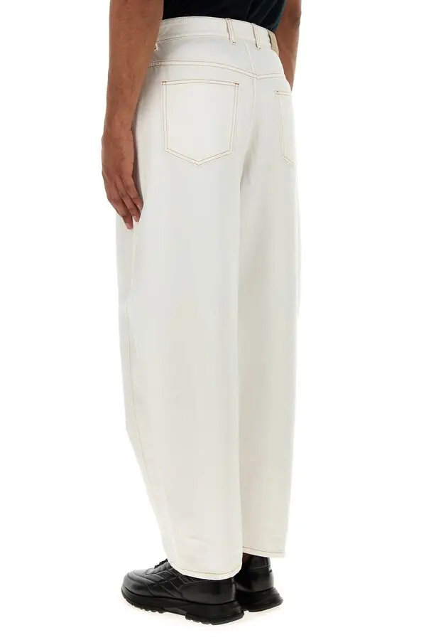 Givenchy Wide-leg Denim Jeans With Logo Label