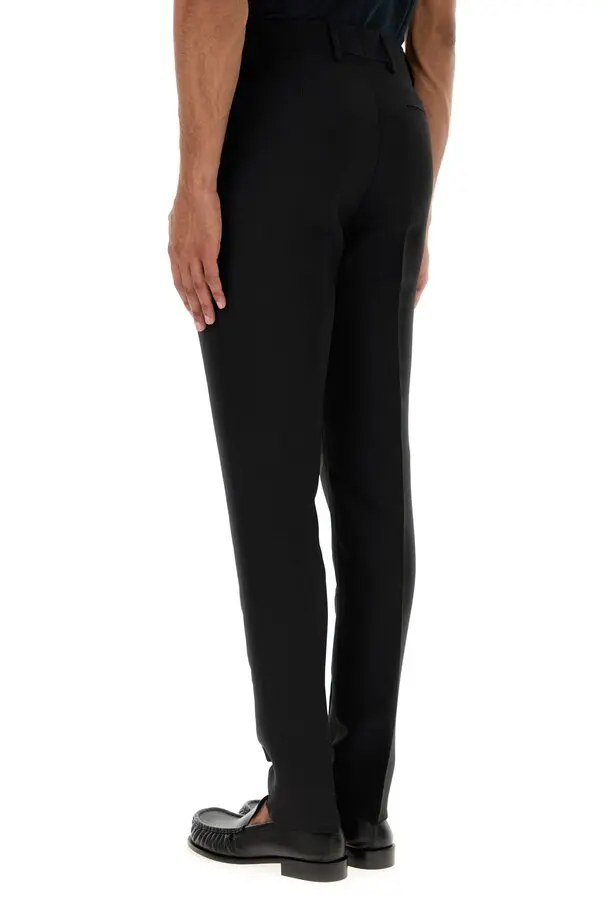 FERRAGAMO Tailored Viscose Blend Trousers With Central Pleats