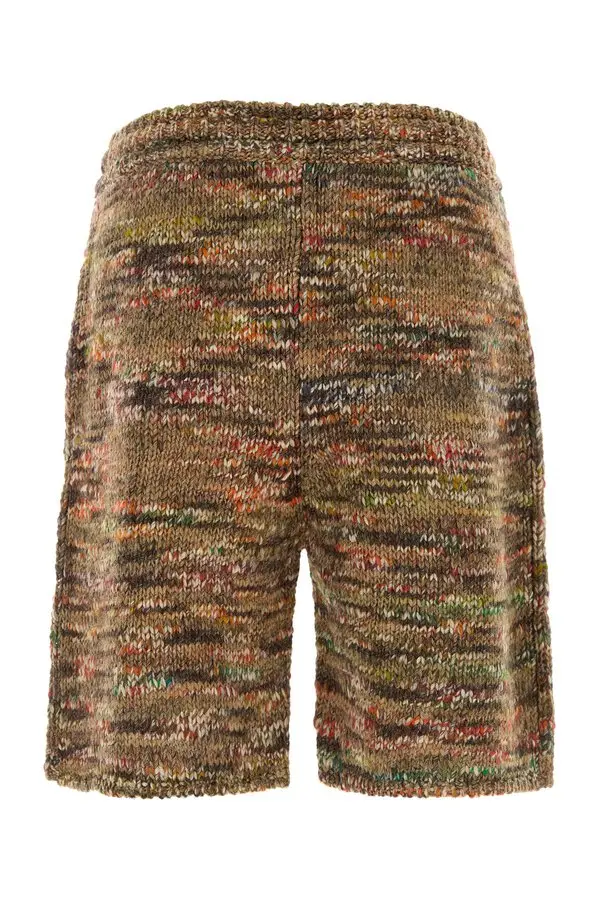 Alanui Multicolor Wool Blend Knit Shorts
