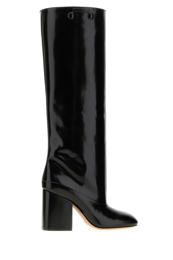 Marni Leather Trunk Boots With Square Toe