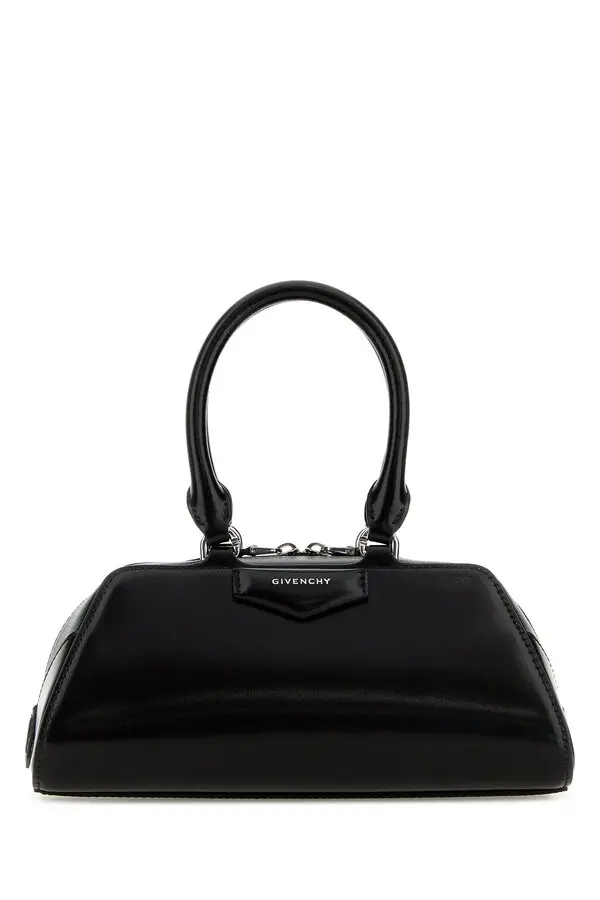 Givenchy Mini Antigona East-west Handbag In Polished Leather - Black