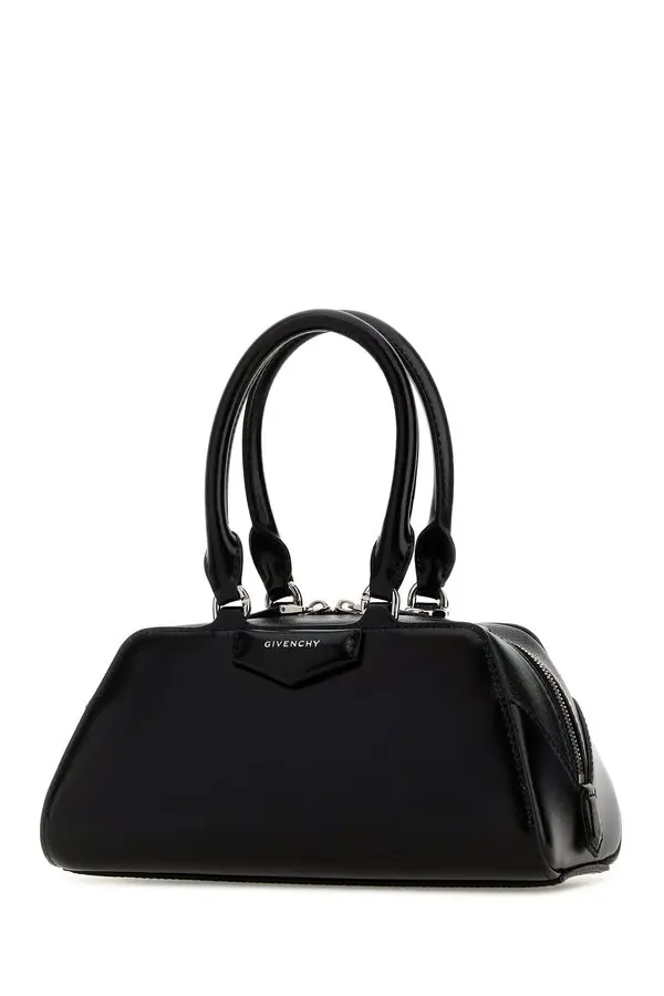 Givenchy Mini Antigona East-west Handbag In Polished Leather - Black