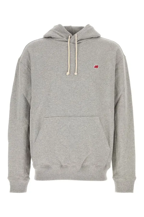 NEW BALANCE Cotton Blend Sweatshirt With Embroidered Logo