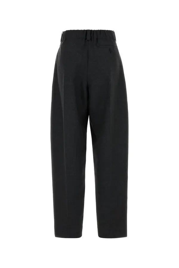 Givenchy Charcoal Wool Pleated Trousers - Grey