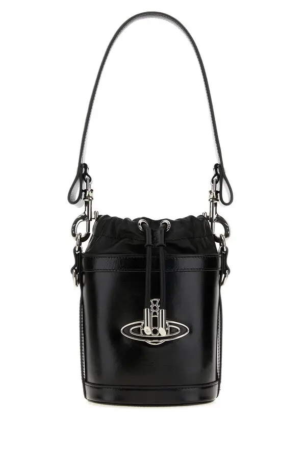 VIVIENNE WESTWOOD Nappa Leather Small Kitty Bucket Bag - Black