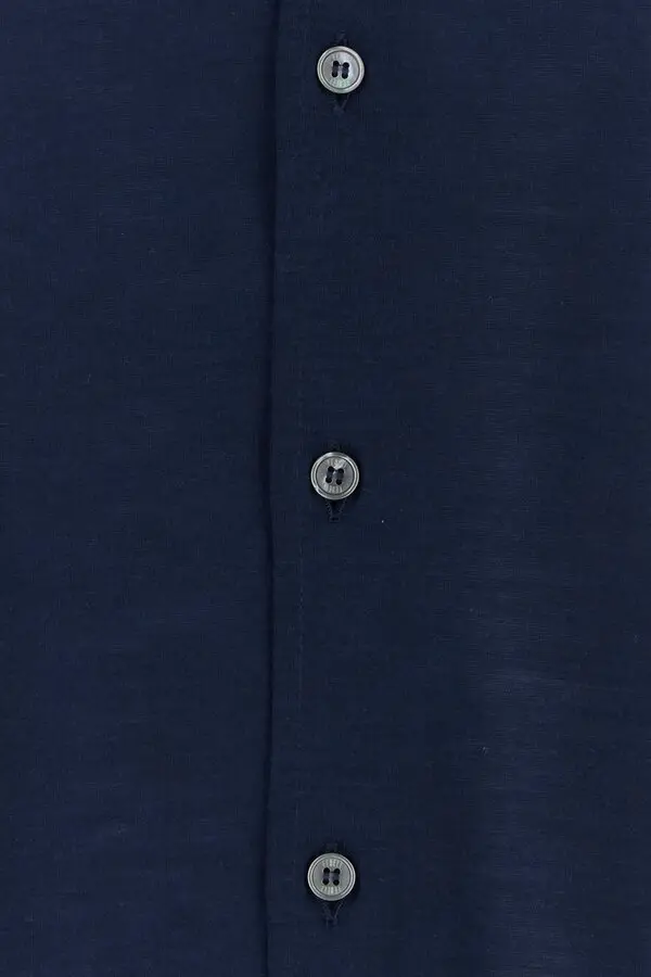 Fedeli Navy Wool Shirt