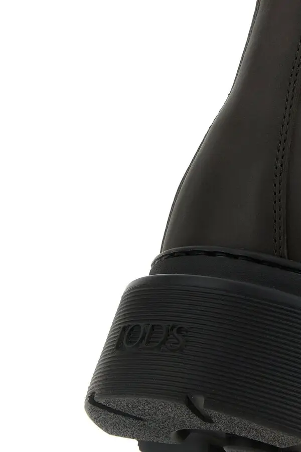 TOD'S Dark Leather Ankle Boots