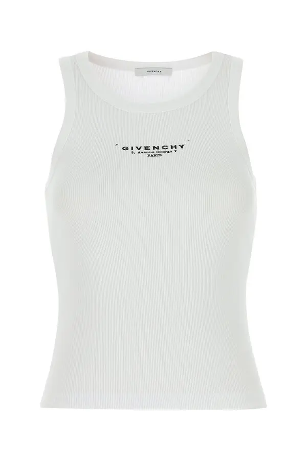 Givenchy Stretch Cotton Ribbed Tank Top