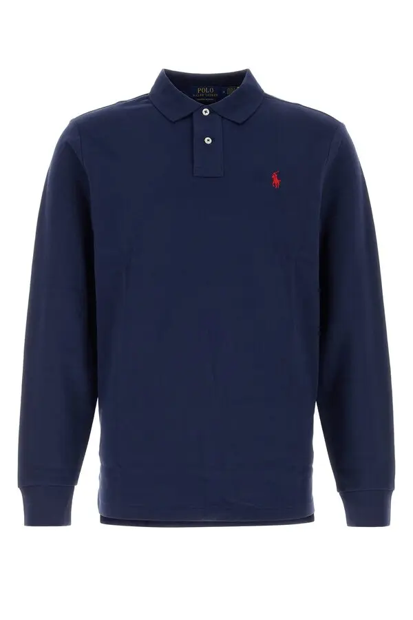 Polo Ralph Lauren Navy Piquet Polo Shirt - Blue