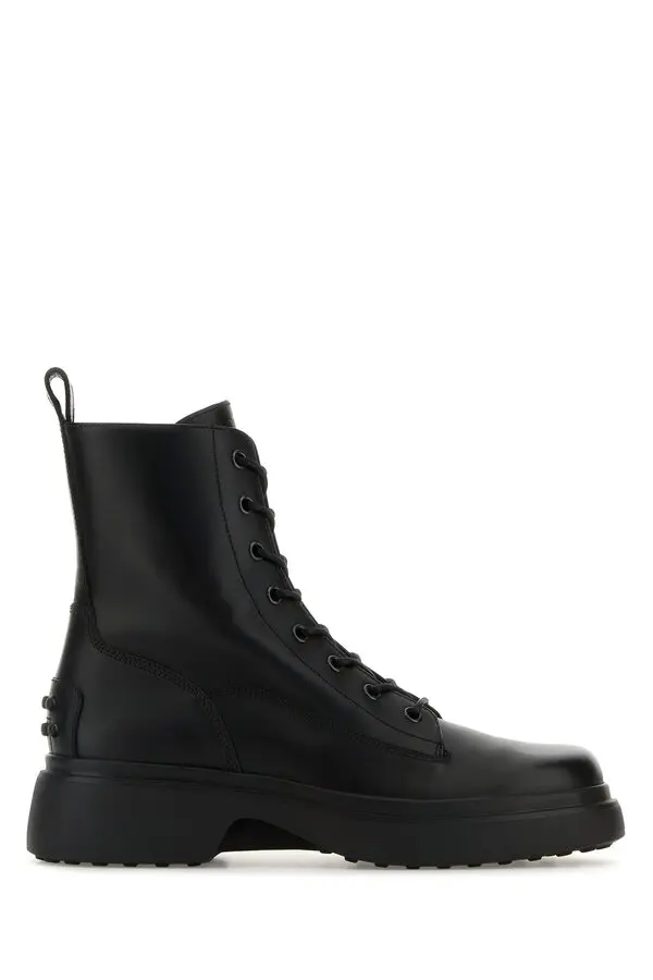 TOD'S Leather Ankle Boots - Black