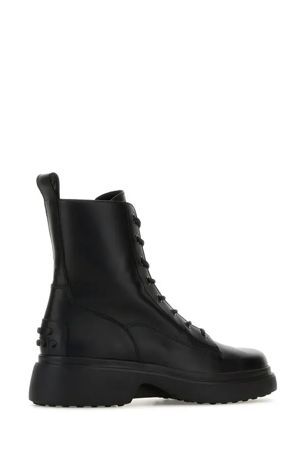 TOD'S Leather Ankle Boots - Black