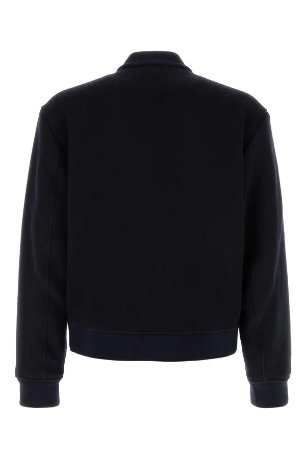 Etro Wool Blend Bomber Jacket With Pegaso Embroidery - Blue