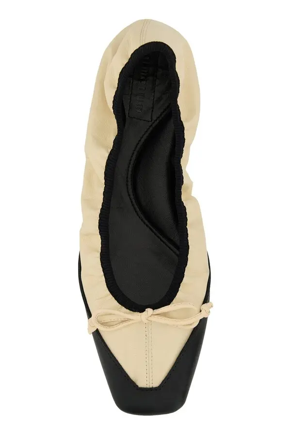 ARMARIUM Nappa Leather Camilla Ballerinas With Bow Detailing