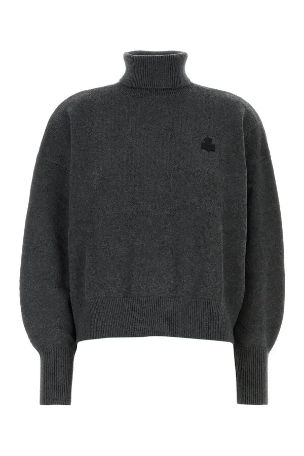 Isabel Marant Étoile Charcoal Cotton Blend Oversize Sweater - Grey