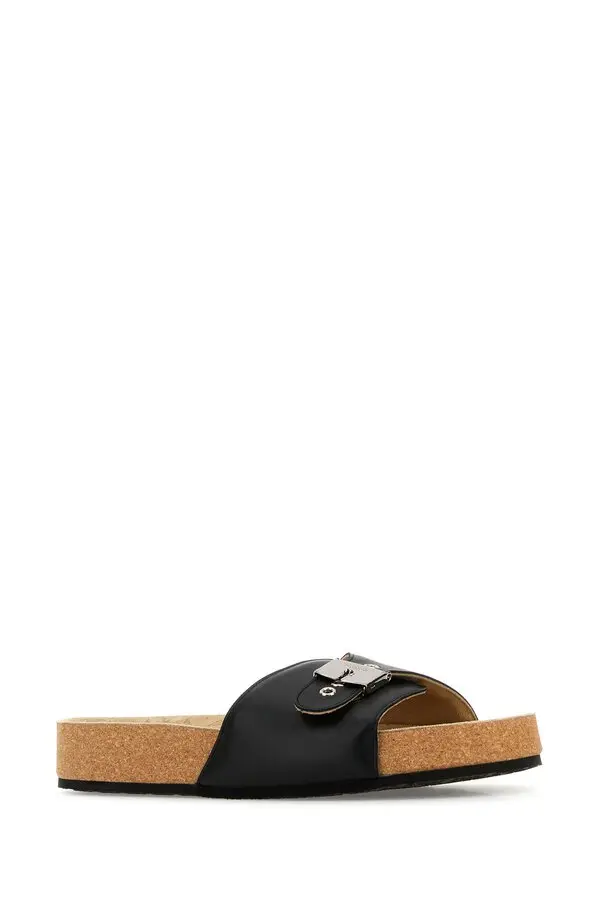 Balenciaga X Sholl Leather Slippers