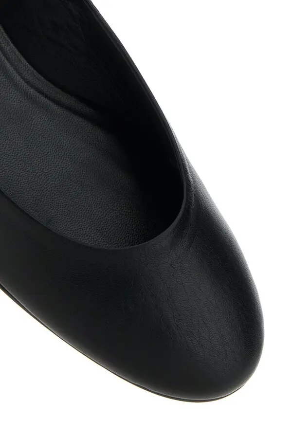 Attico Leather Lace-up Ballerina Slippers