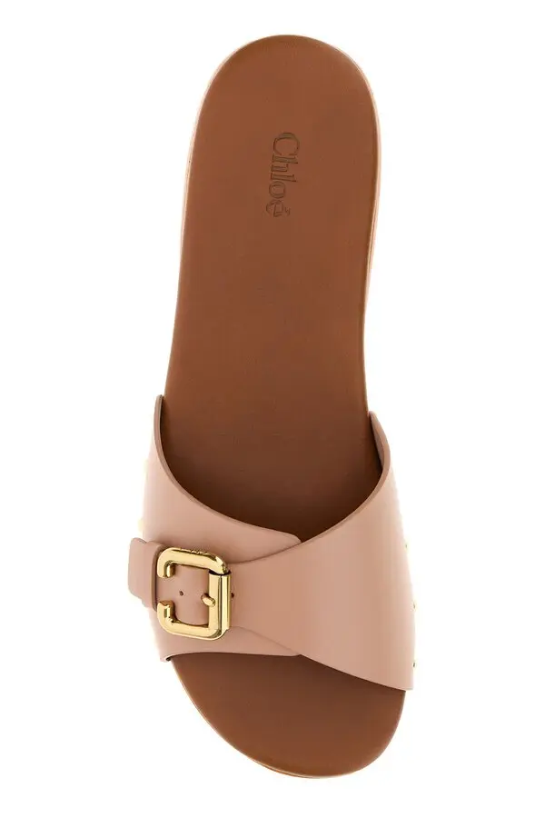 Chloé Powder Leather Jeanette Clogs