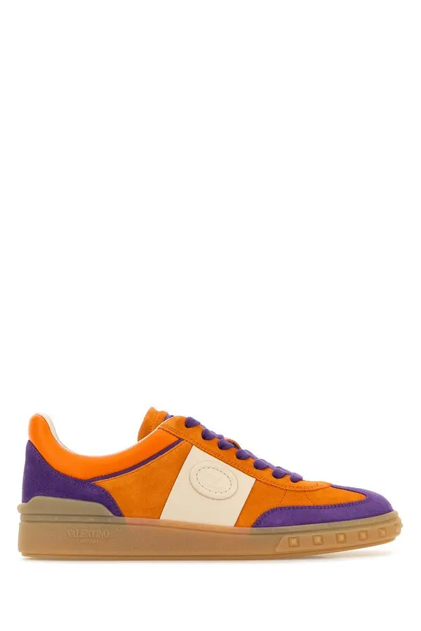 Valentino Garavani Multicolor Suede Sneakers - White