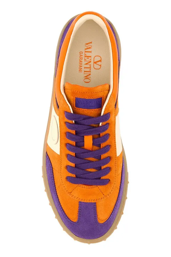 Valentino Garavani Multicolor Suede Sneakers - White