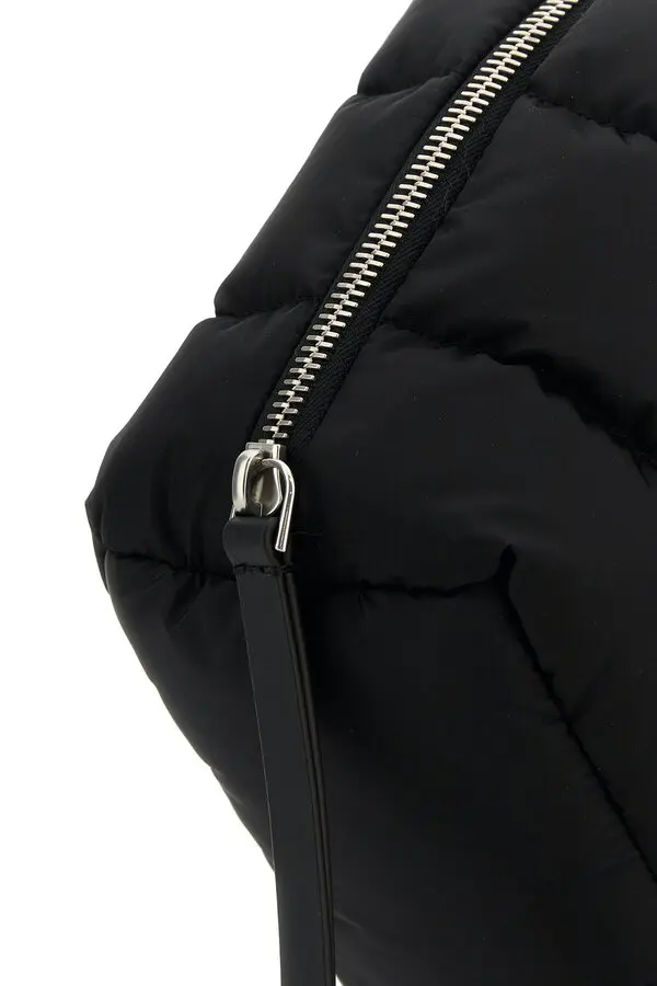 Moncler Quilted Nylon Beauty Case With Logo Detail - Black