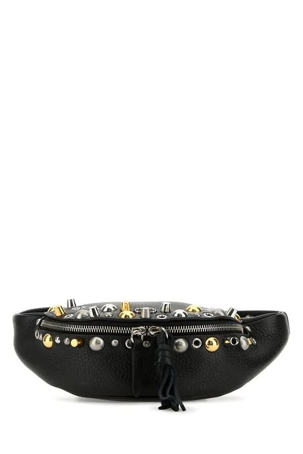 Valentino Garavani Studded Leather Belt Bag - Black