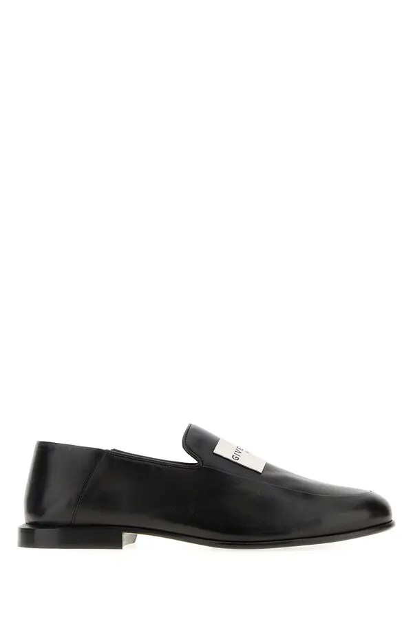Givenchy Leather Label Loafers - Black