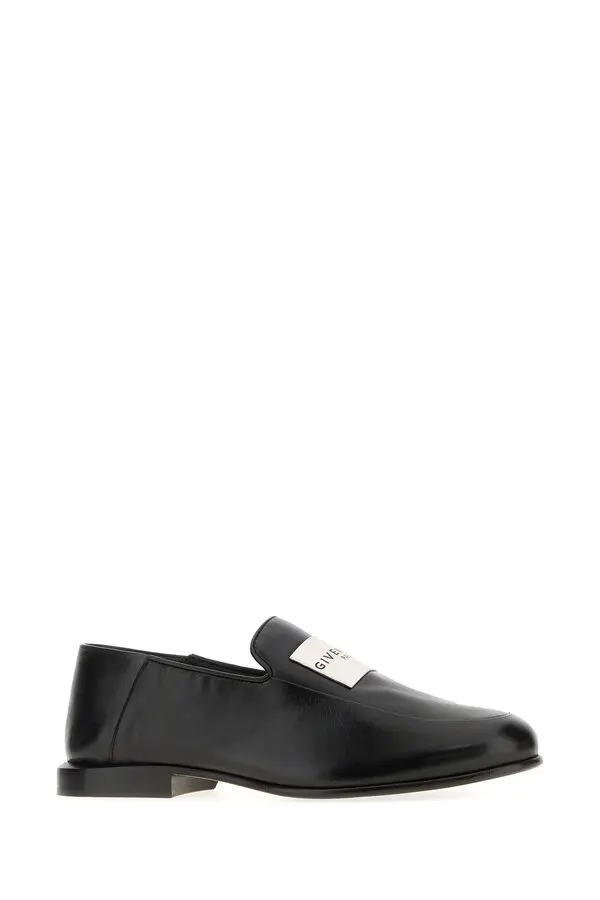 Givenchy Leather Label Loafers - Black