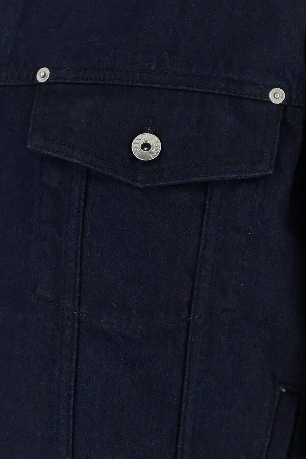 JW Anderson Denim Jacket With Leather Label - Blue