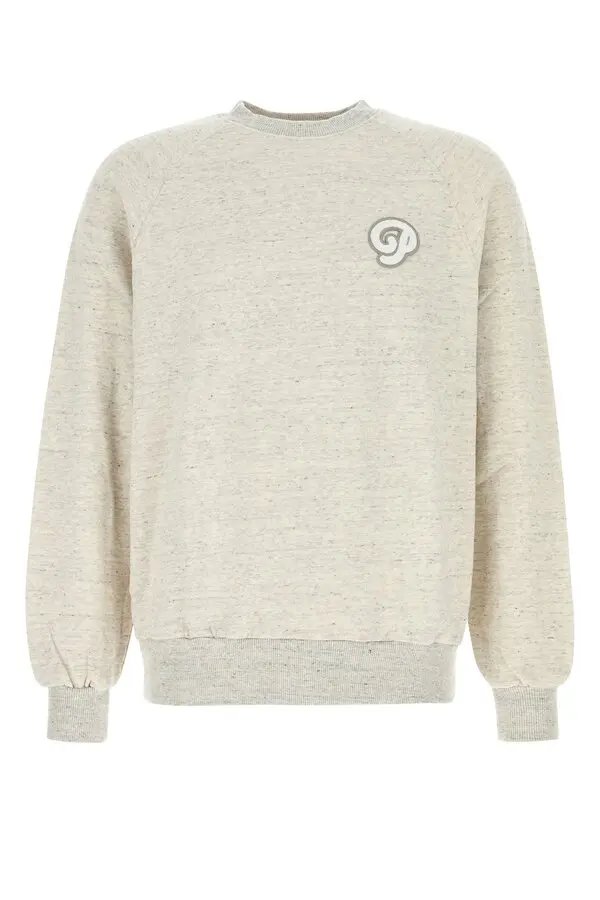 PANTAMOLLE Melange Light Cotton Sweatshirt - Grey