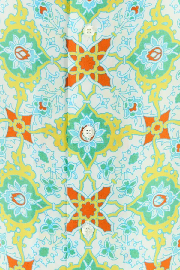 PANTAMOLLE Printed Satin Gajardo Shirt
