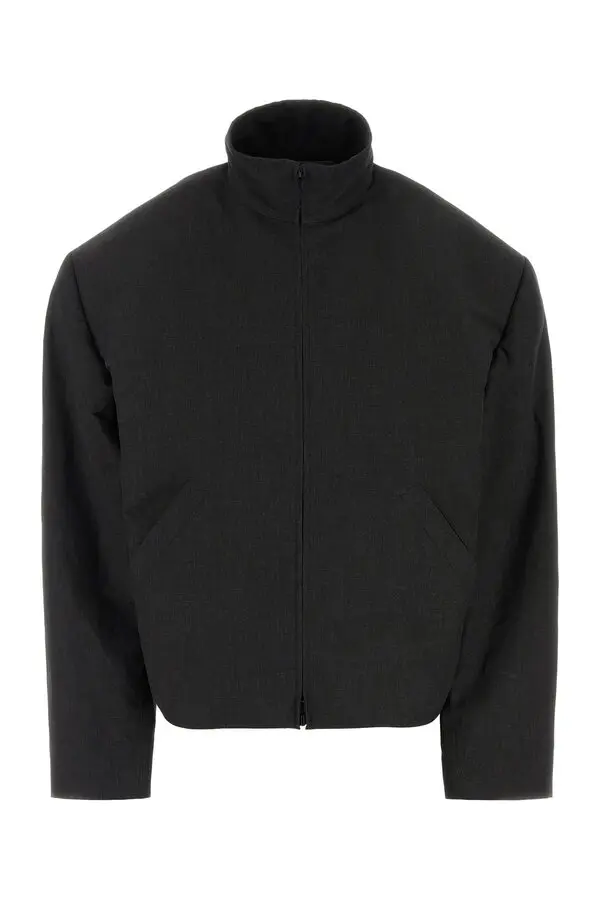 Balenciaga Slate Linen Blend Jacket