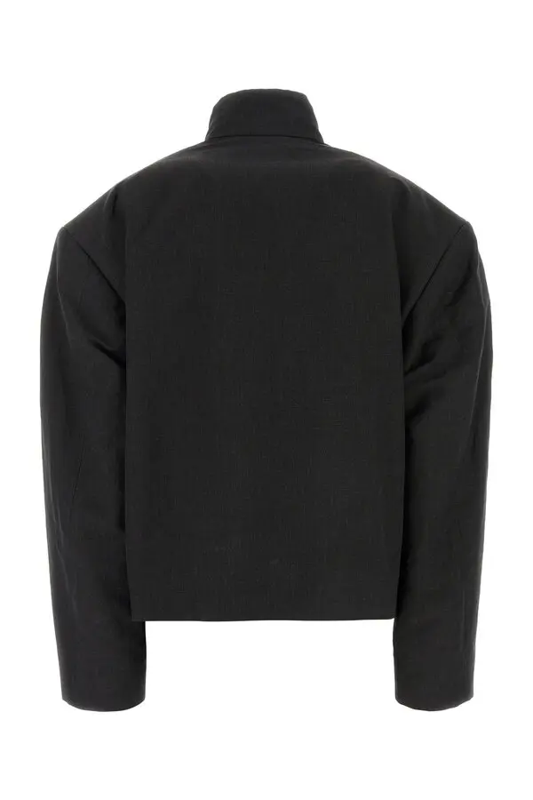 Balenciaga Slate Linen Blend Jacket