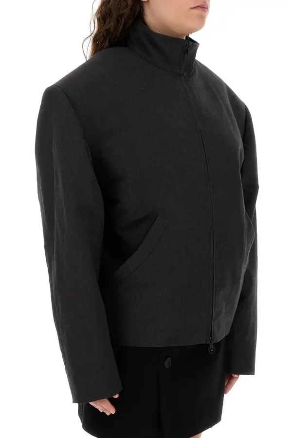 Balenciaga Slate Linen Blend Jacket