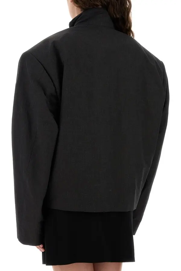 Balenciaga Slate Linen Blend Jacket
