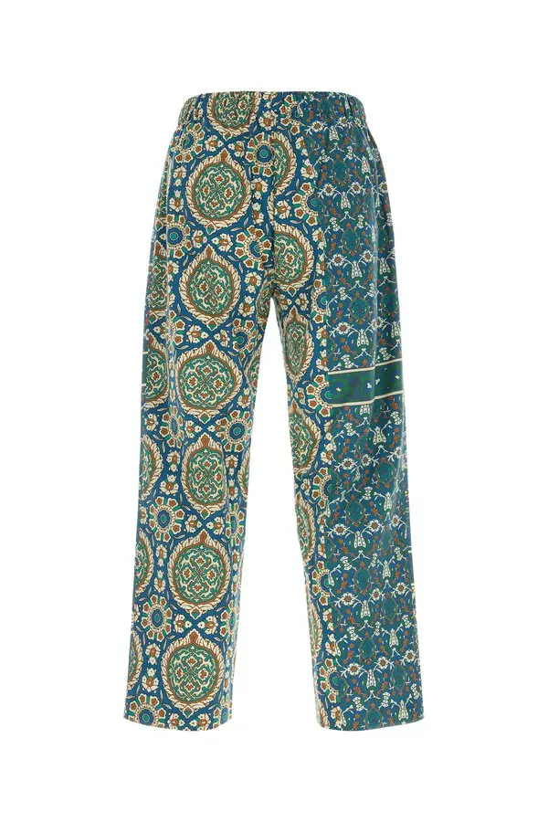 PANTAMOLLE Printed Poplin Trousers