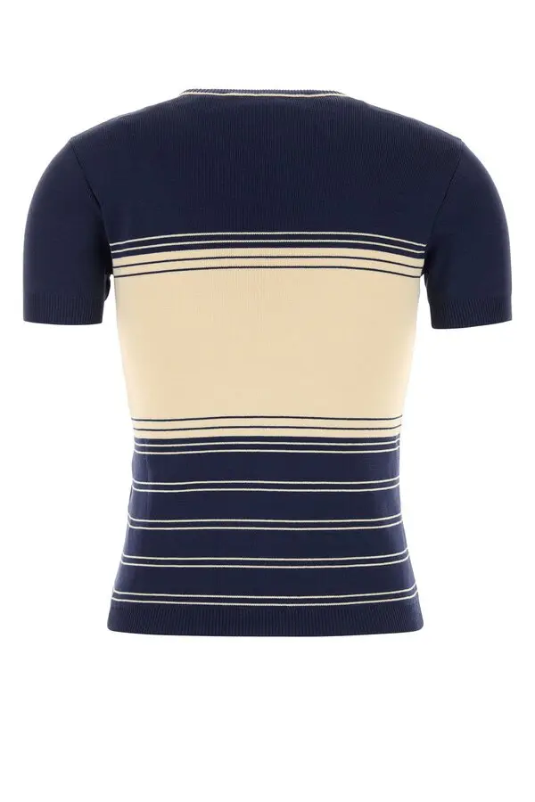 Valentino Garavani Ribbed Cotton Short Sleeve Sweater