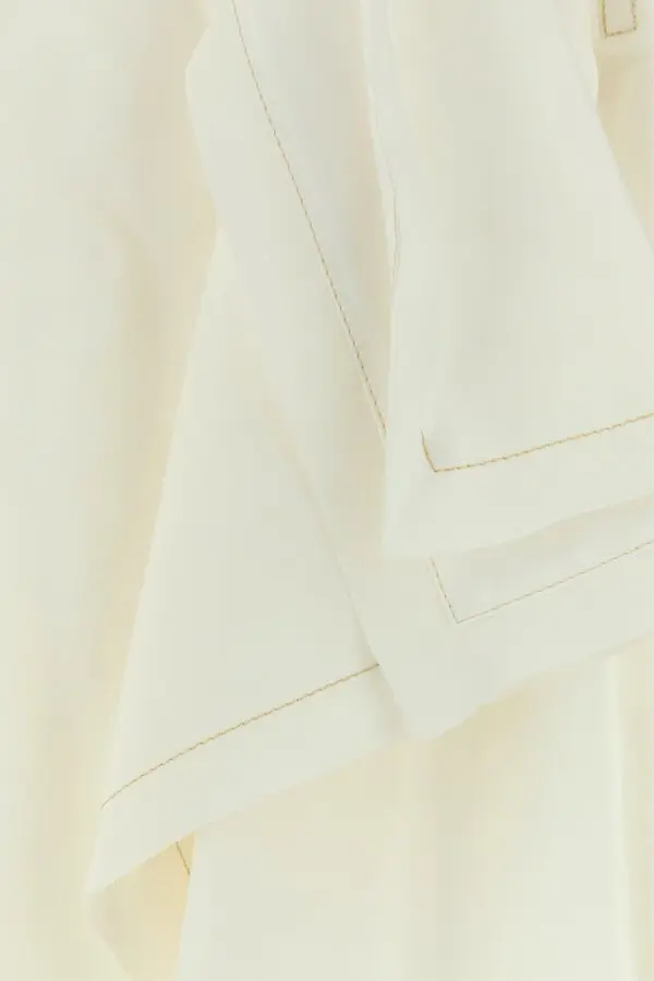 Carven Viscose Skirt With Front Slit And Button Closure