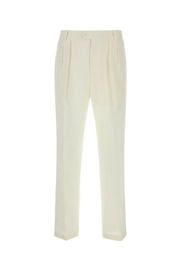 PANTAMOLLE Linen Pierino Pant - White