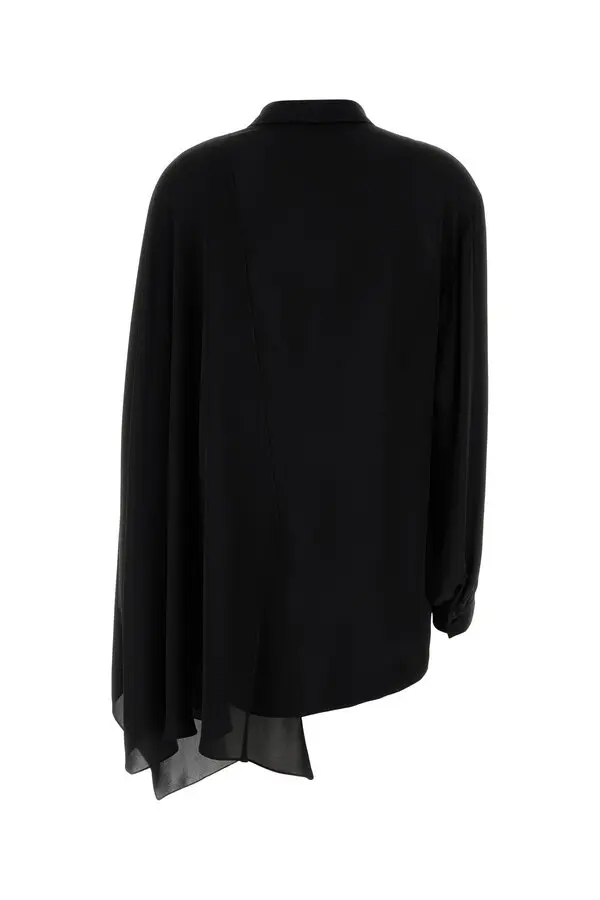 Balenciaga Asymmetric Georgette Blouse