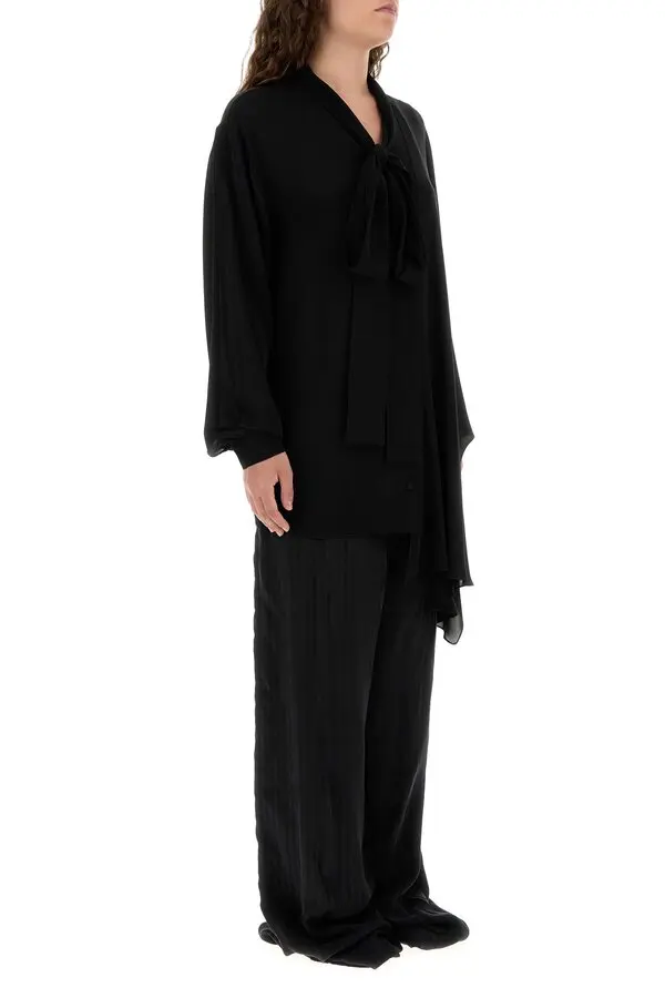 Balenciaga Asymmetric Georgette Blouse