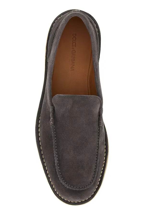 Dolce & Gabbana Dark Suede Florio Loafers