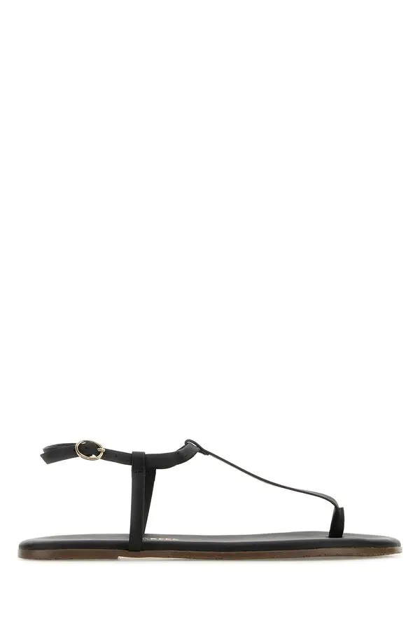 Tkees Leather Mariana Thong Sandals - Black