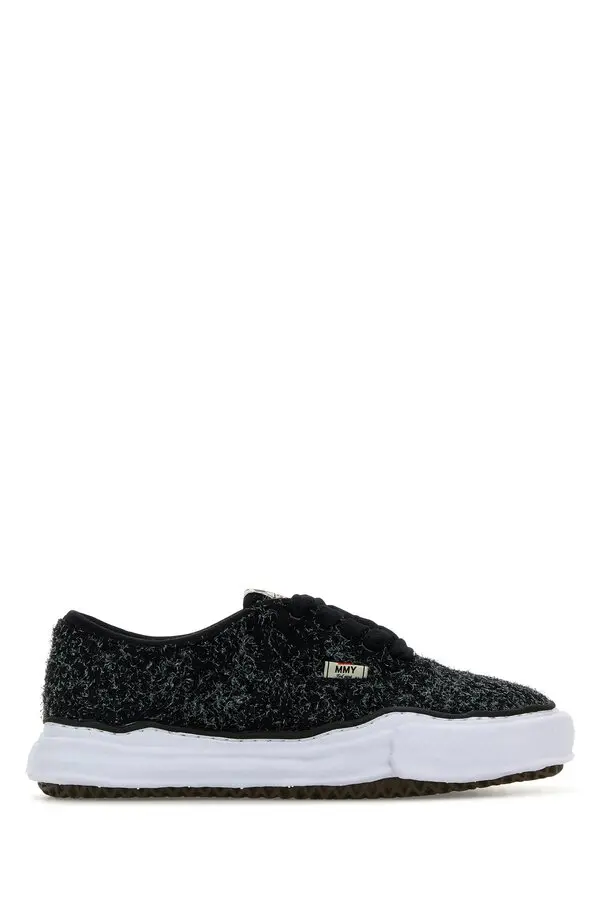 Mihara Yasuhiro Cotton Lace-up Sneakers With Contrasting Sole