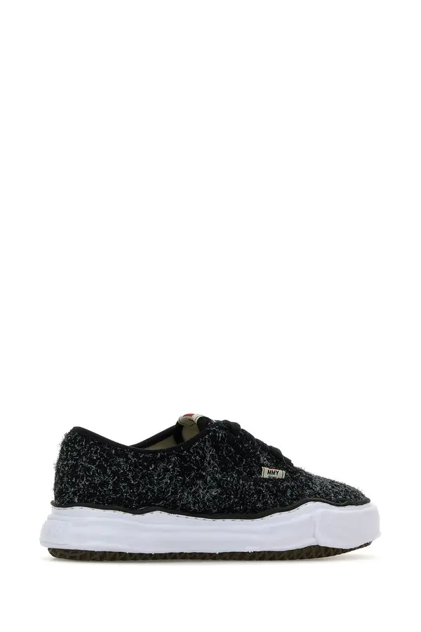 Mihara Yasuhiro Cotton Lace-up Sneakers With Contrasting Sole