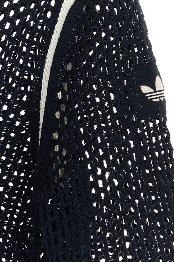 WALES BONNER X ADIDAS Navy Crochet T-shirt