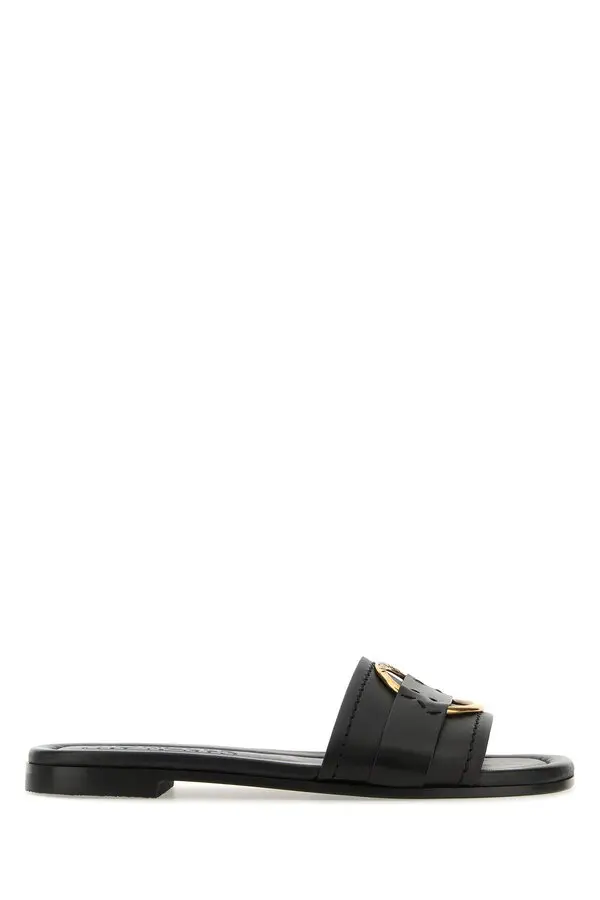 Moncler Leather Bell Slippers